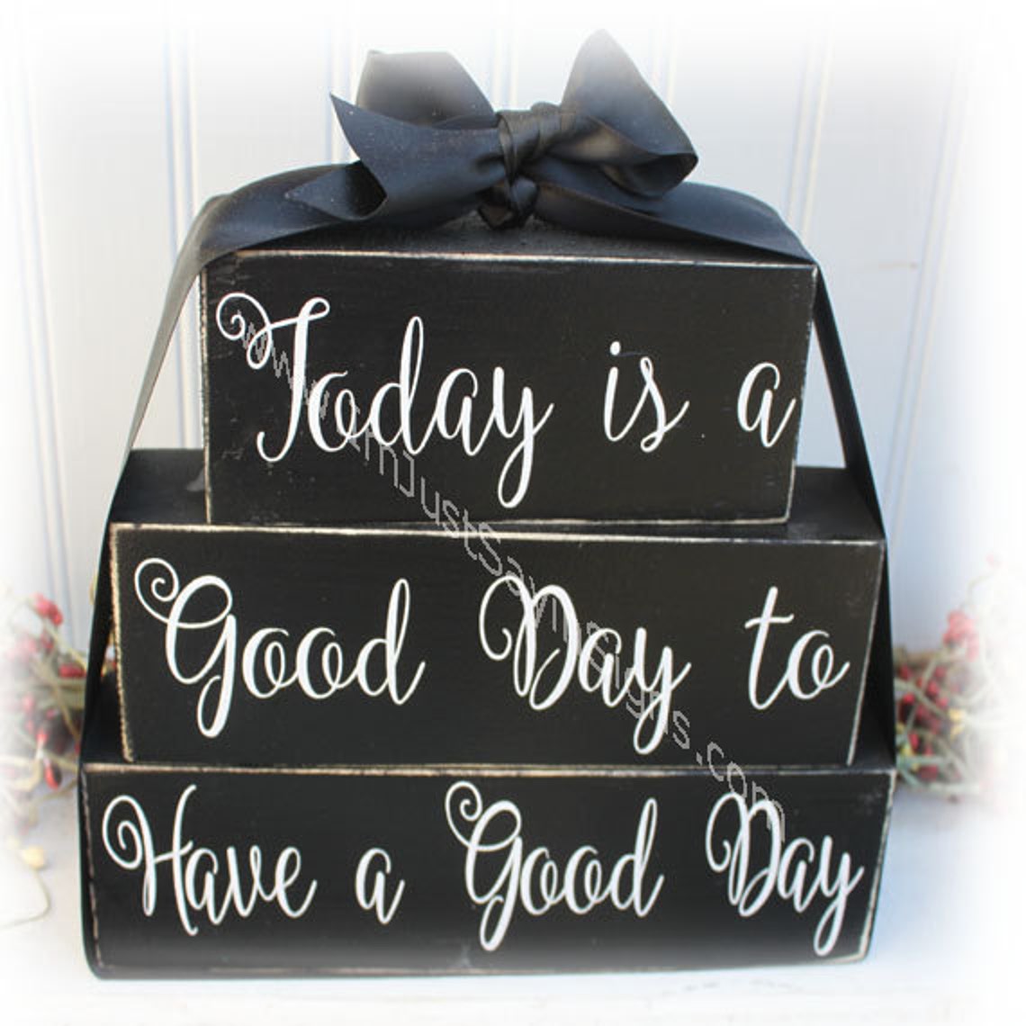 Today is A Good Day to Have A Good Day Wood Stacking Blocks | Etsy