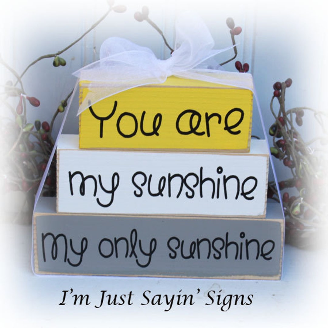 You Are My Sunshine Itty Bitty Blocks - Etsy