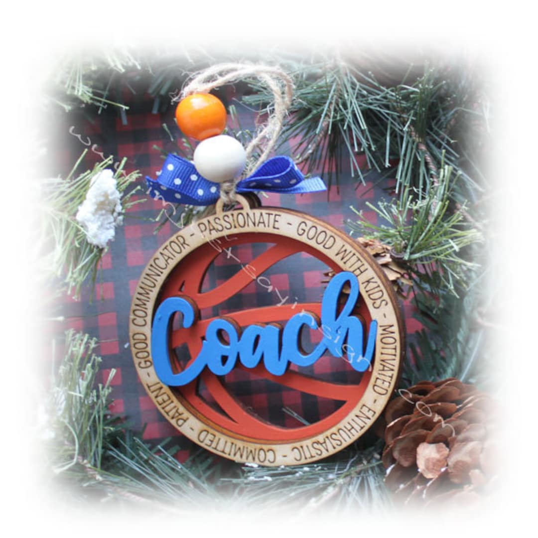 Basketball Coach Christmas Ornament. Coach Ornament, Christmas Ornament ...