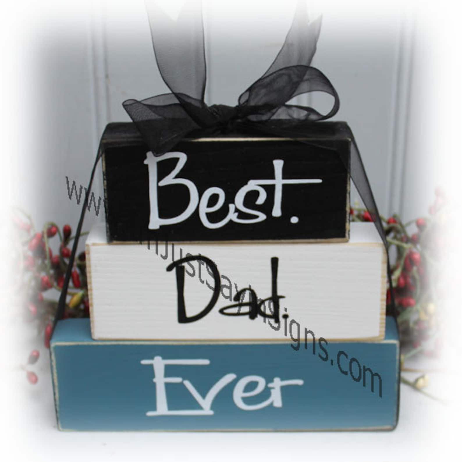 Best. Dad. Ever Itty Bitty Stacking Blocks - Etsy