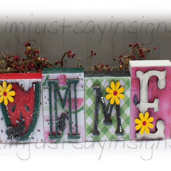 Wood Word Blocks - Etsy