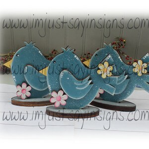 Spring Bluebird With Flowers Shelf Sitter, Tier Tray Decor, Springtime ...