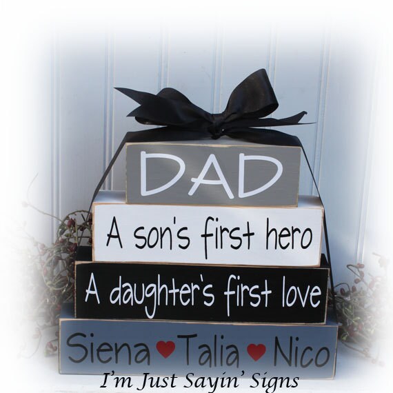 Custom Dad A Son's First Hero A Daughter's First Love - Etsy