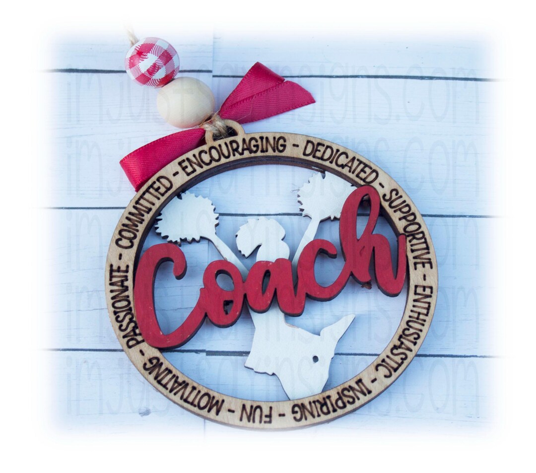 Cheer Coach Christmas Ornament, Tree Ornament, Coach Ornament ...