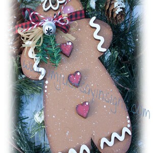 Large Gingerbread Ornament-christmas Ornament-tree Ornament-handpainted ...