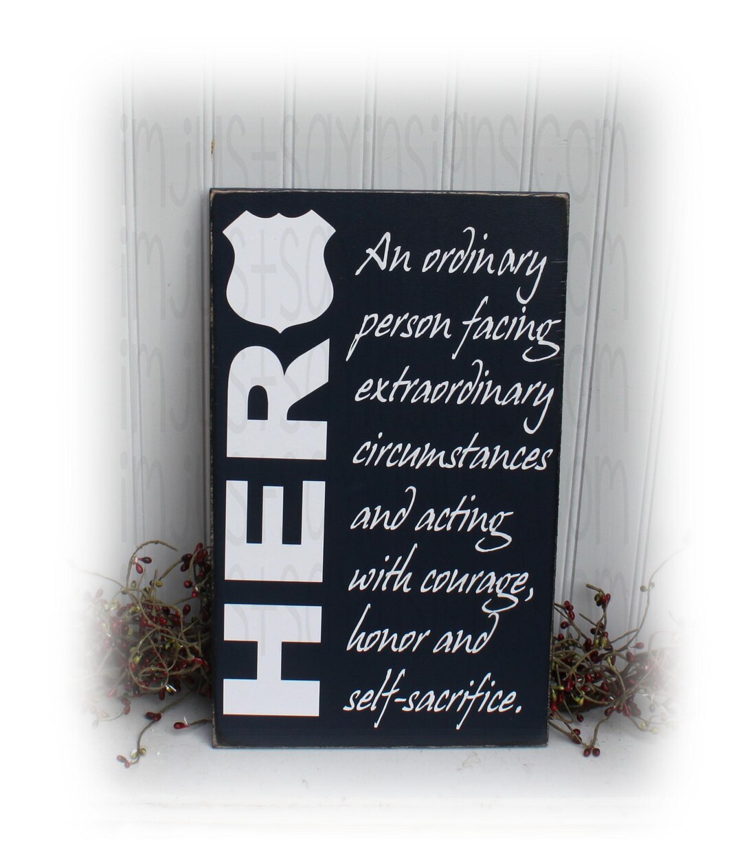 Police Officer Hero Wood Sign - Etsy