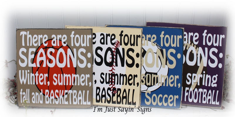 There Are 4 Seasons: Winter Summer Fall and Baseball Wood - Etsy