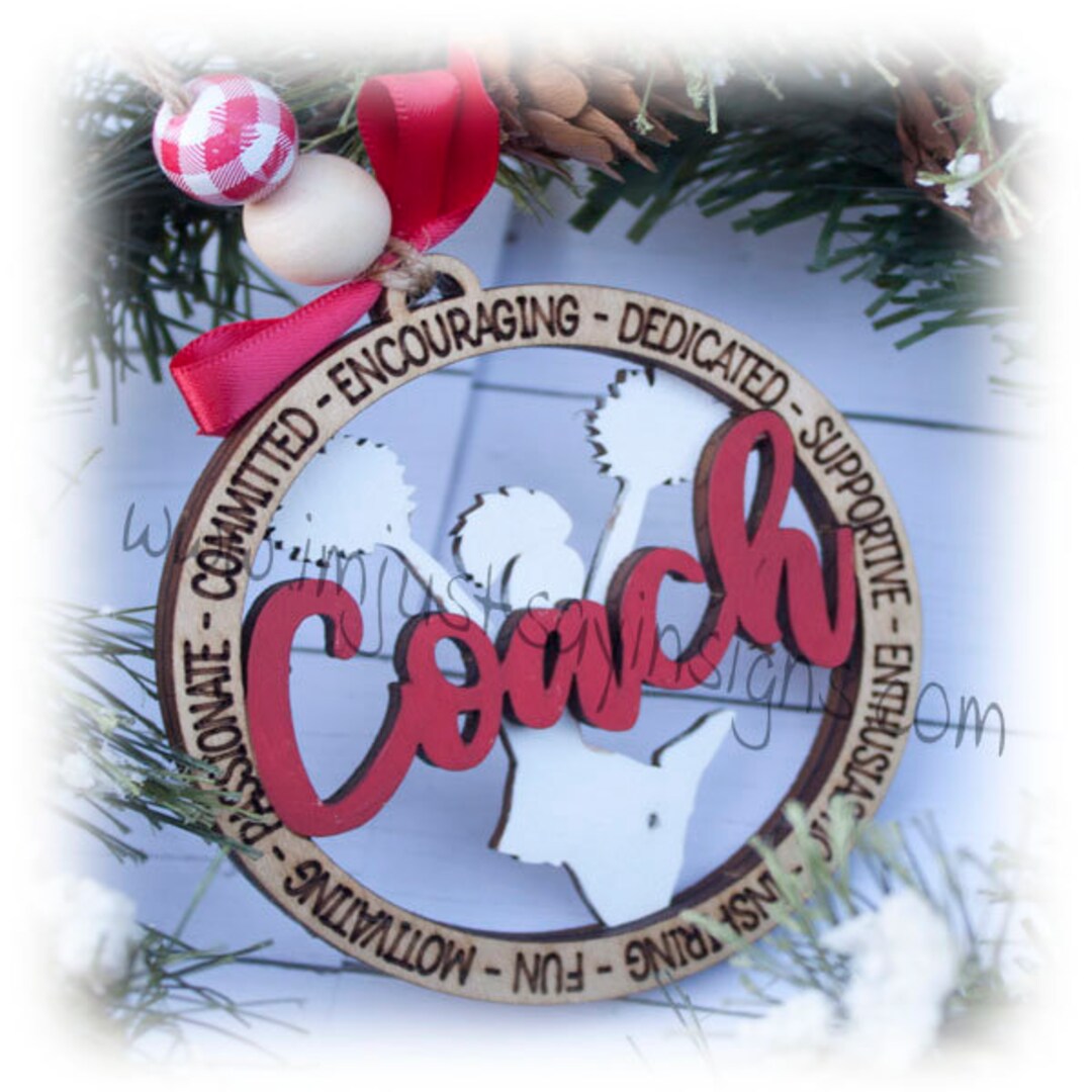 Cheer Coach Christmas Ornament, Tree Ornament, Coach Ornament ...