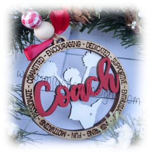 Cheer Coach Christmas Ornament, Tree Ornament, Coach Ornament ...