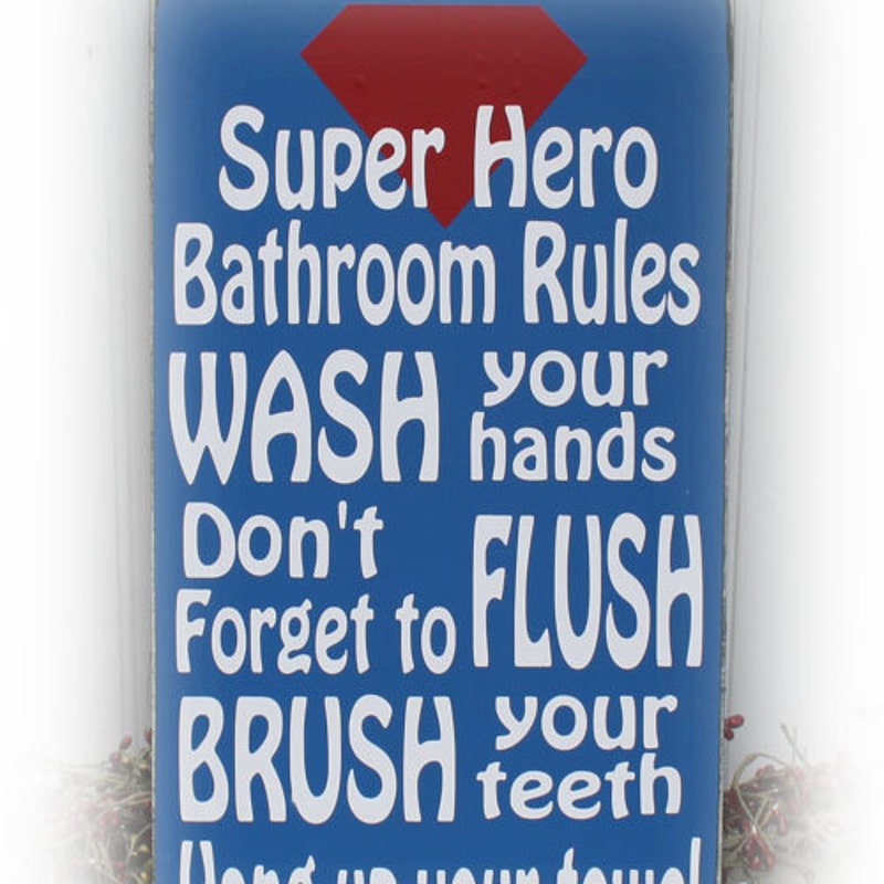 Super Hero Bathroom - Etsy