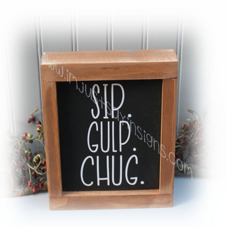 Sip. Gulp. Chug. Farmhouse Coffee Sign - Etsy