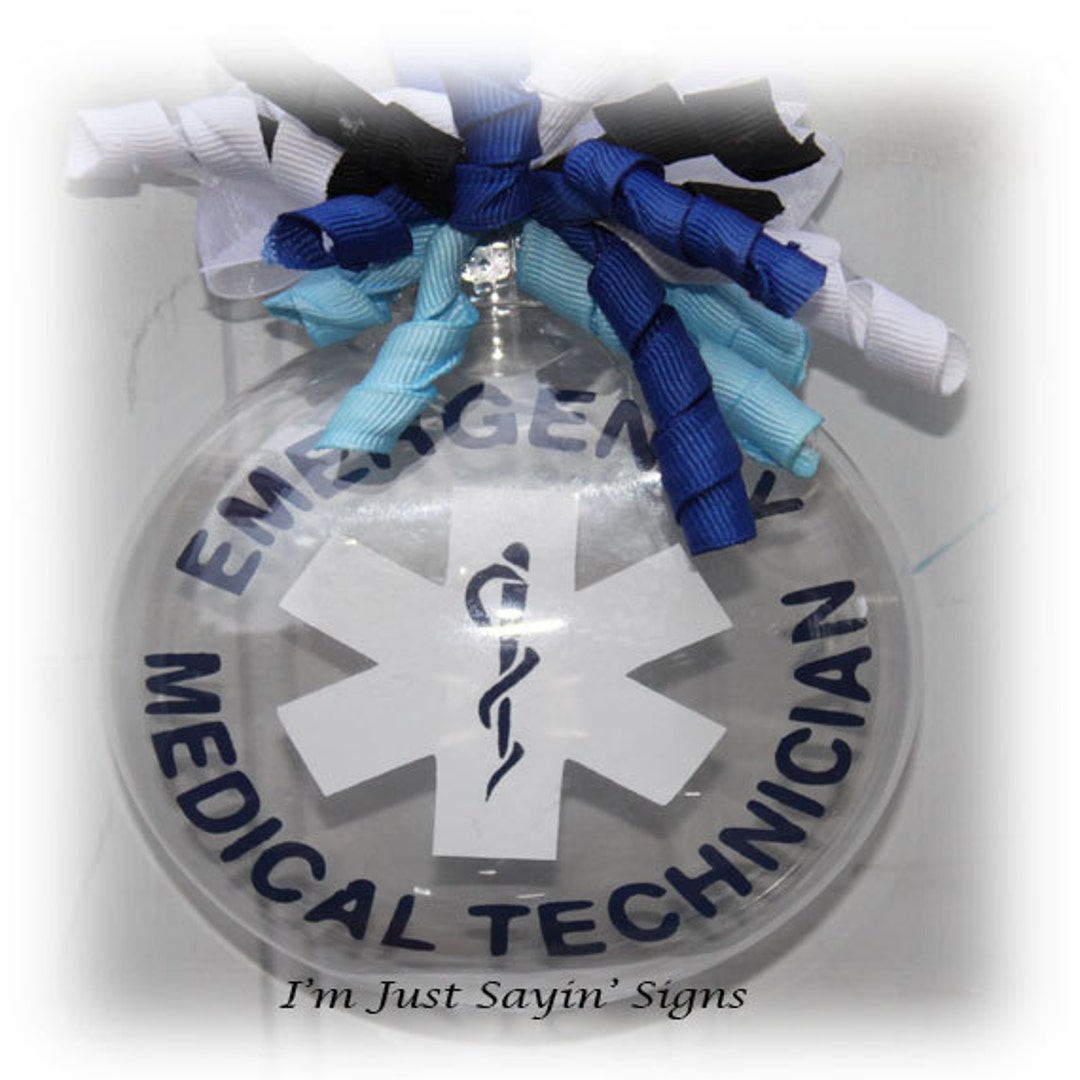 EMT Emergency Medical Technician Christmas Ornament - Etsy