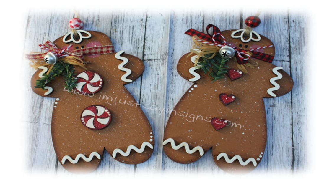 Large Gingerbread Ornament-christmas Ornament-tree Ornament-handpainted ...