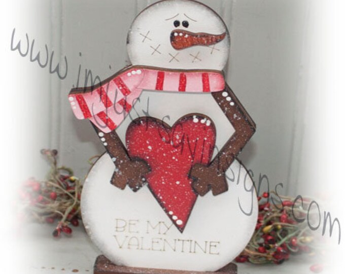 Valentine Snowmen. Winter Wood Decor. Snowman Decor. Snowflake Decor ...