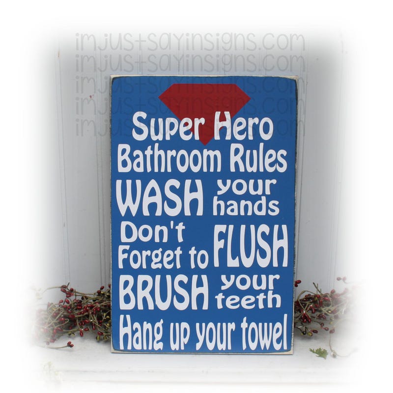 Super Hero Bathroom - Etsy