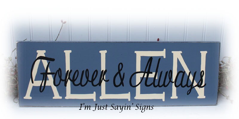 Custom Name Forever & Always Wood Sign - Etsy