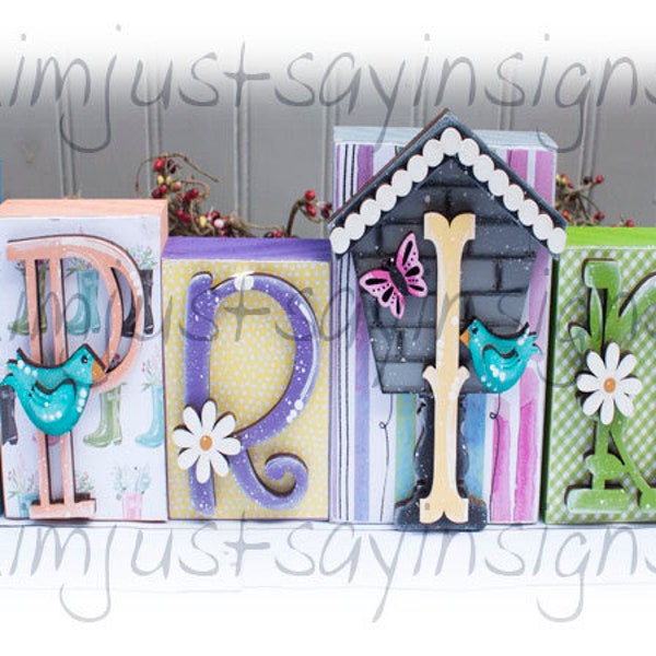 Wood Word Blocks - Etsy