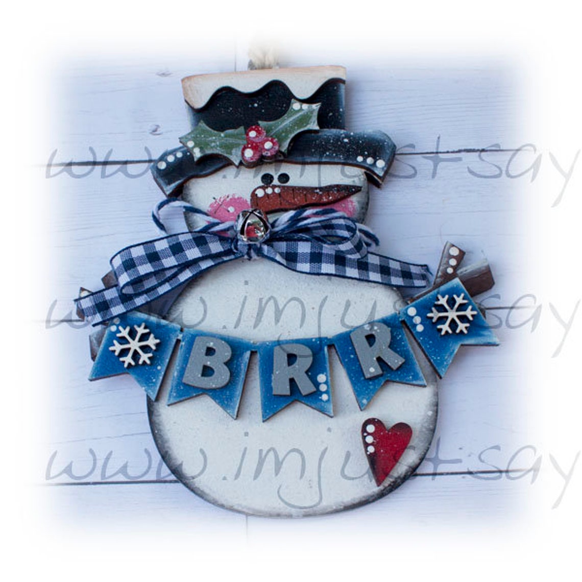 Banner Snowman Snow Ornament, Christmas Ornament, Tree Ornament ...