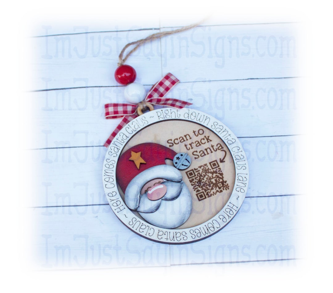 Santa Tracker Christmas Ornament, Tree Decoration, Santa Decor, Gift ...