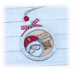 Santa Tracker Christmas Ornament, Tree Decoration, Santa Decor, Gift ...