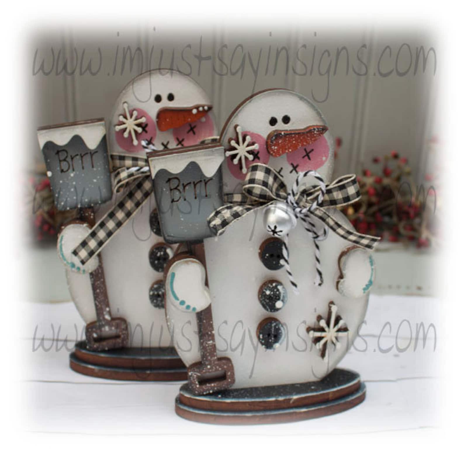 Brrr Snowman With Shovel, Tier Tray Decor, Snowman Decor, Winter Decor ...
