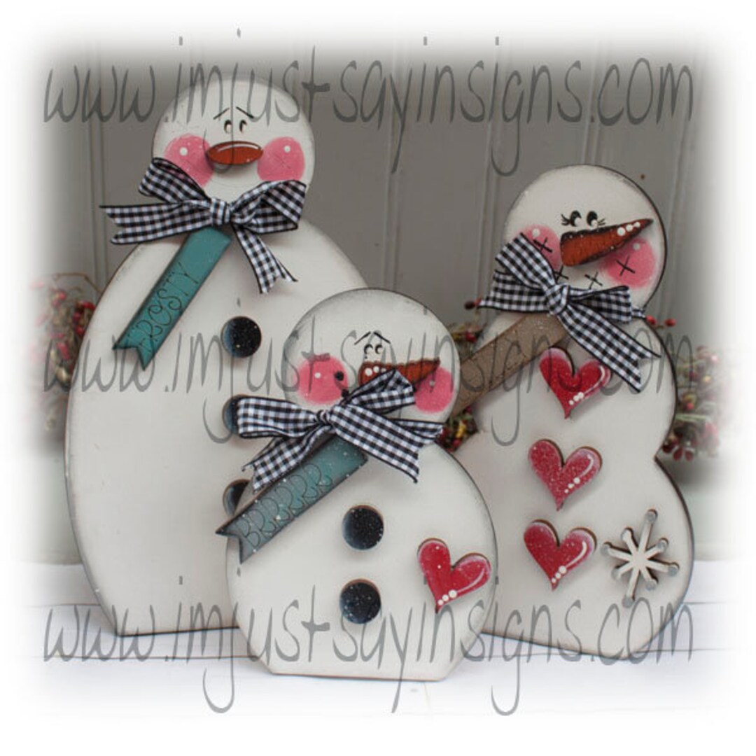 Primitive Snowman, Primitive Snowman Family, Tier Tray Decor, Snowman ...