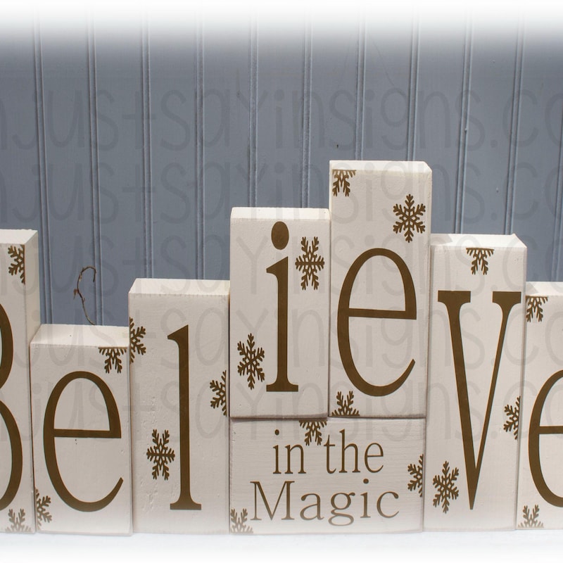 Long Christmas Block Sign - Etsy