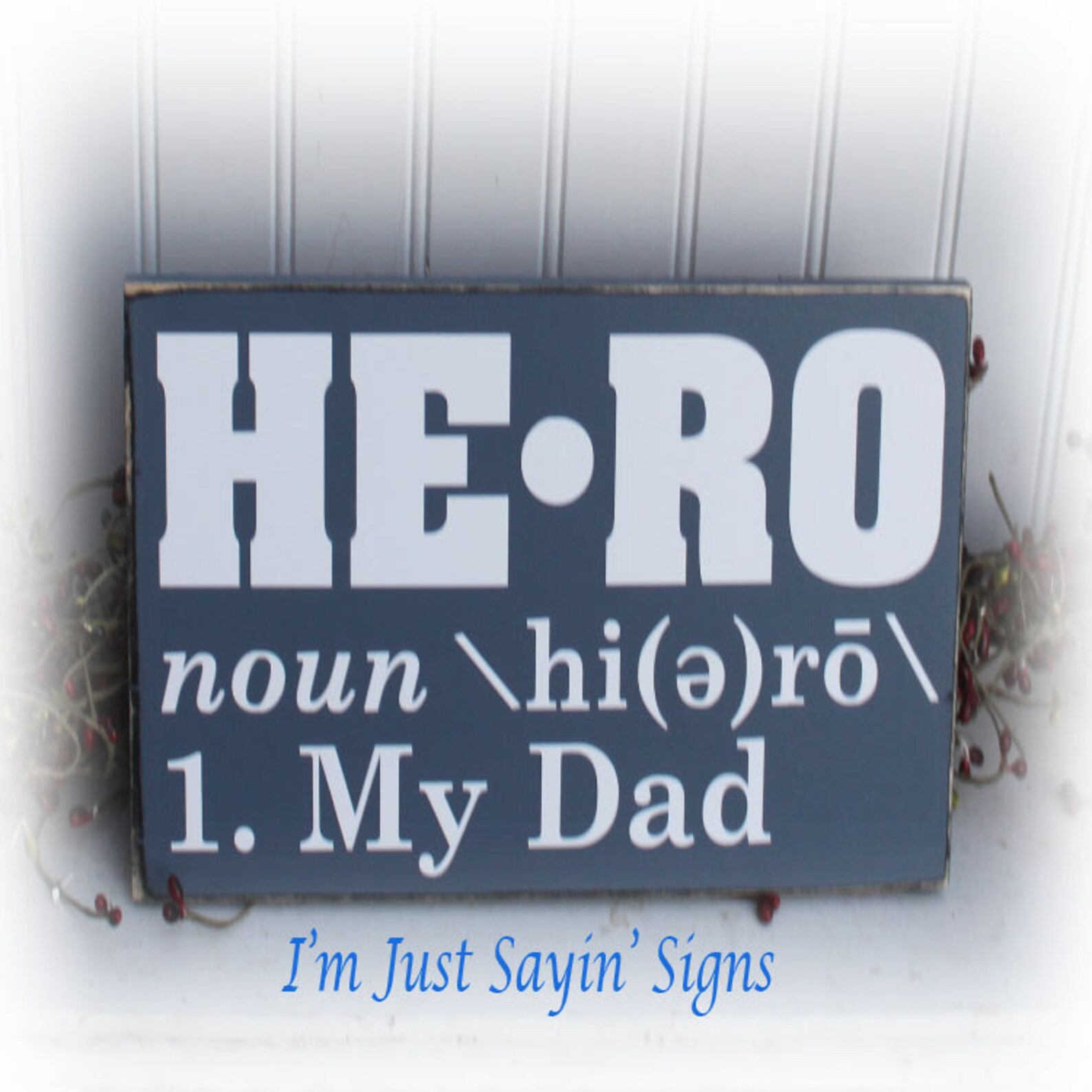 Hero My Dad Definition Wood Sign for Father's Day - Etsy