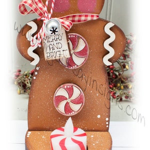 Gingerbread Peppermint Candy Button Votive Lightholder, Gingerbread ...