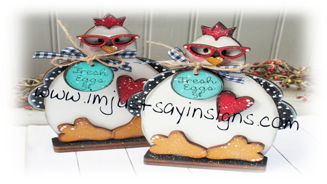 Chicken Shelf Sitter, Tier Tray Decor, Barnyard Decor, Farmyard Decor ...