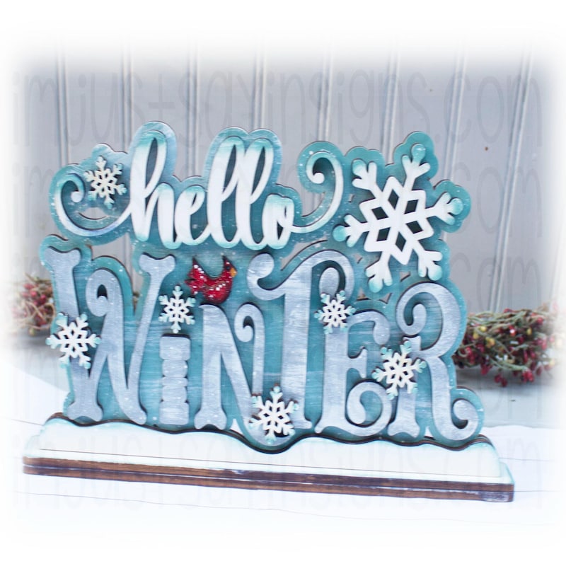 Hello Winter Sign - Etsy