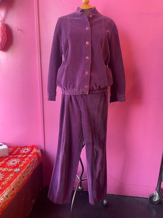 Vintage 1970s Matching Set | 70s 2 Piece Purple Cordu… - Gem