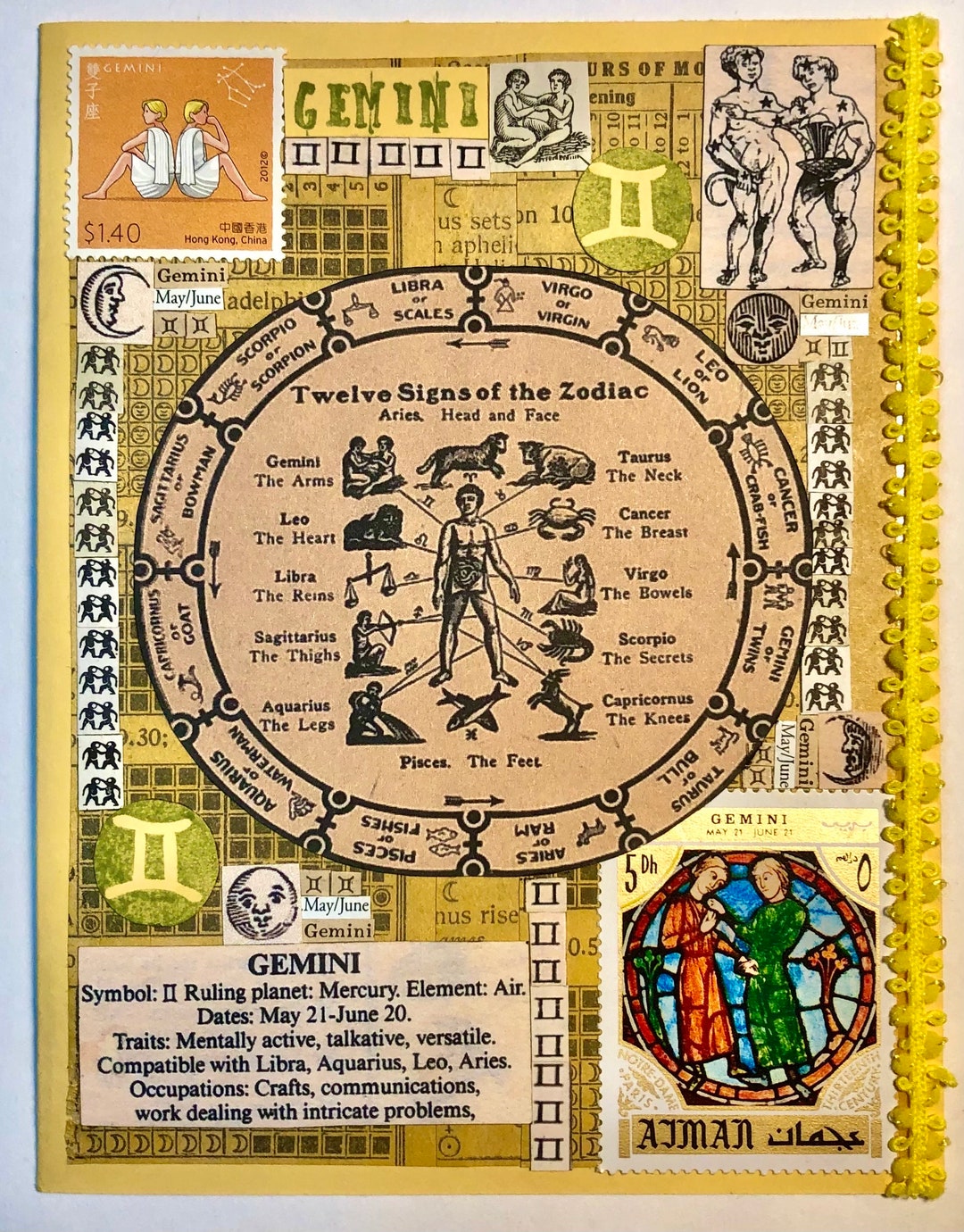 Gemini Collage - Etsy
