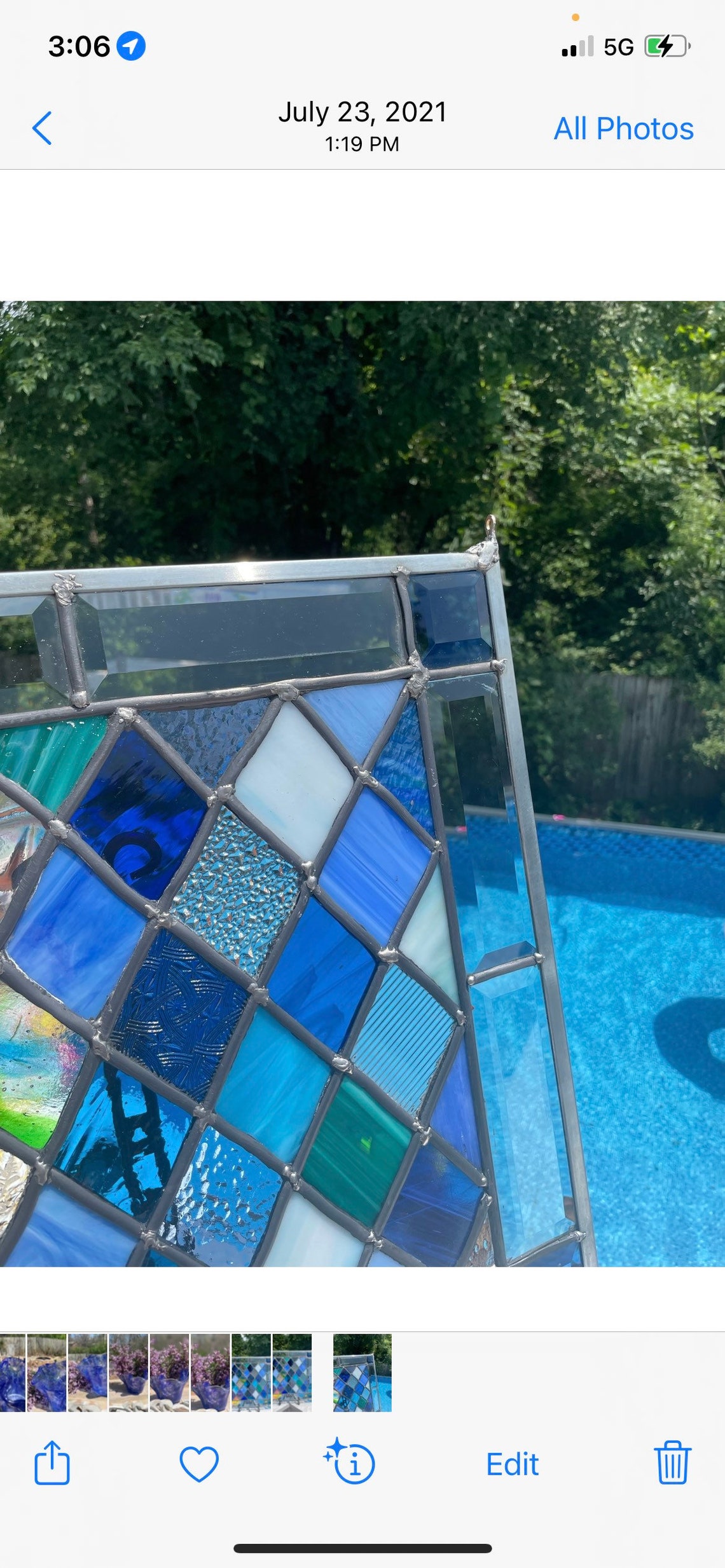 Blue and Clear Stained Glass Window/panel?transom - Etsy
