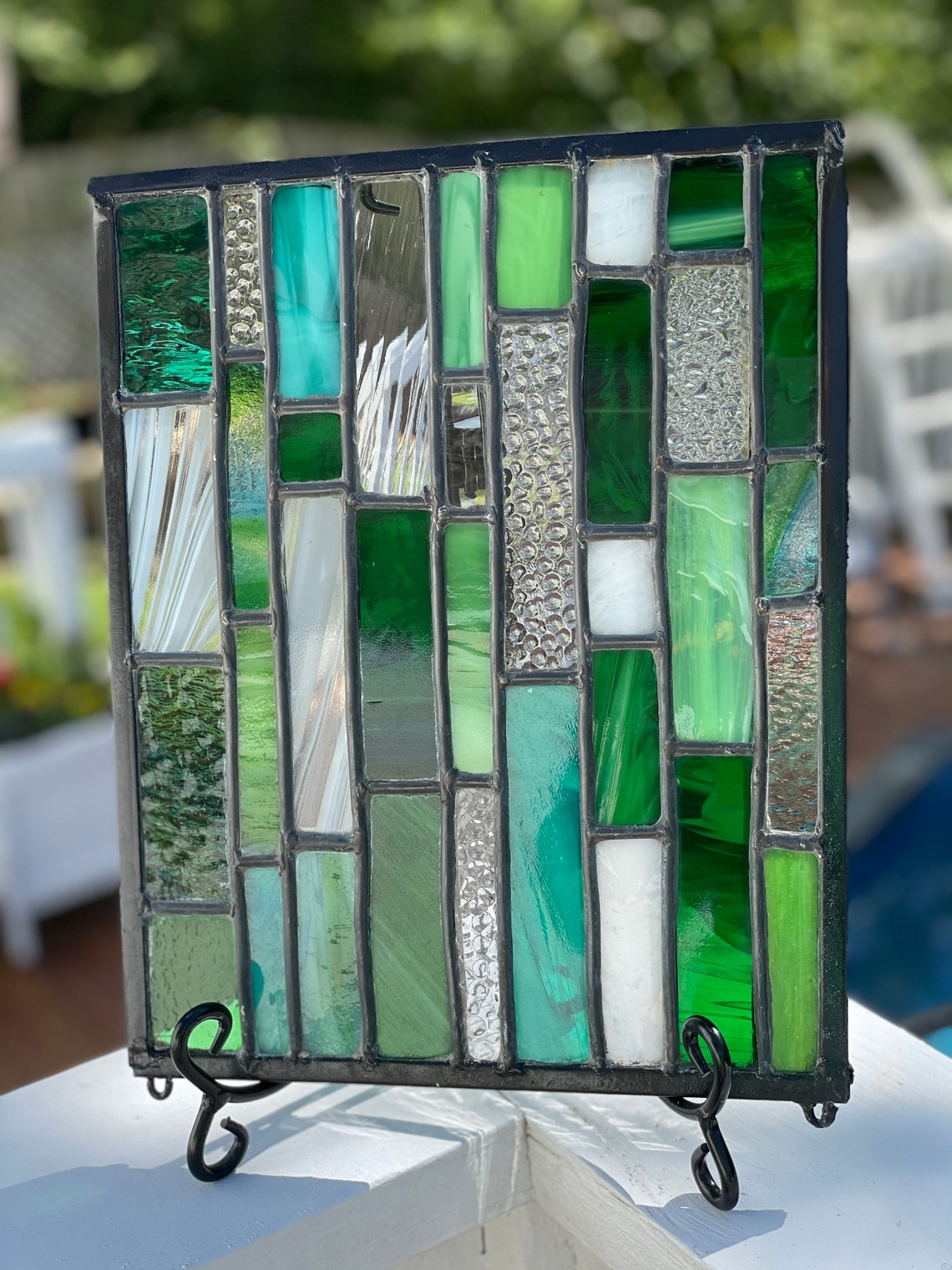 Stained Glass Window Panel the Emerald City - Etsy