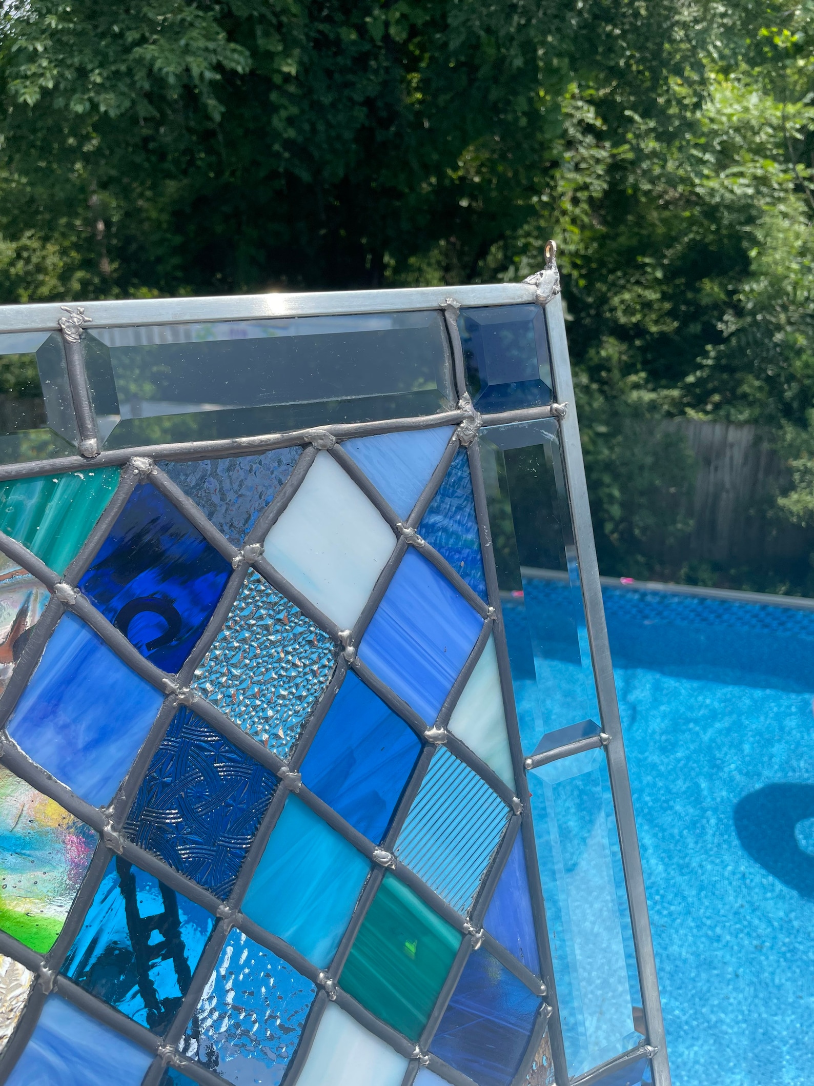 Stained Glass Diamond Pattern Panel - Etsy