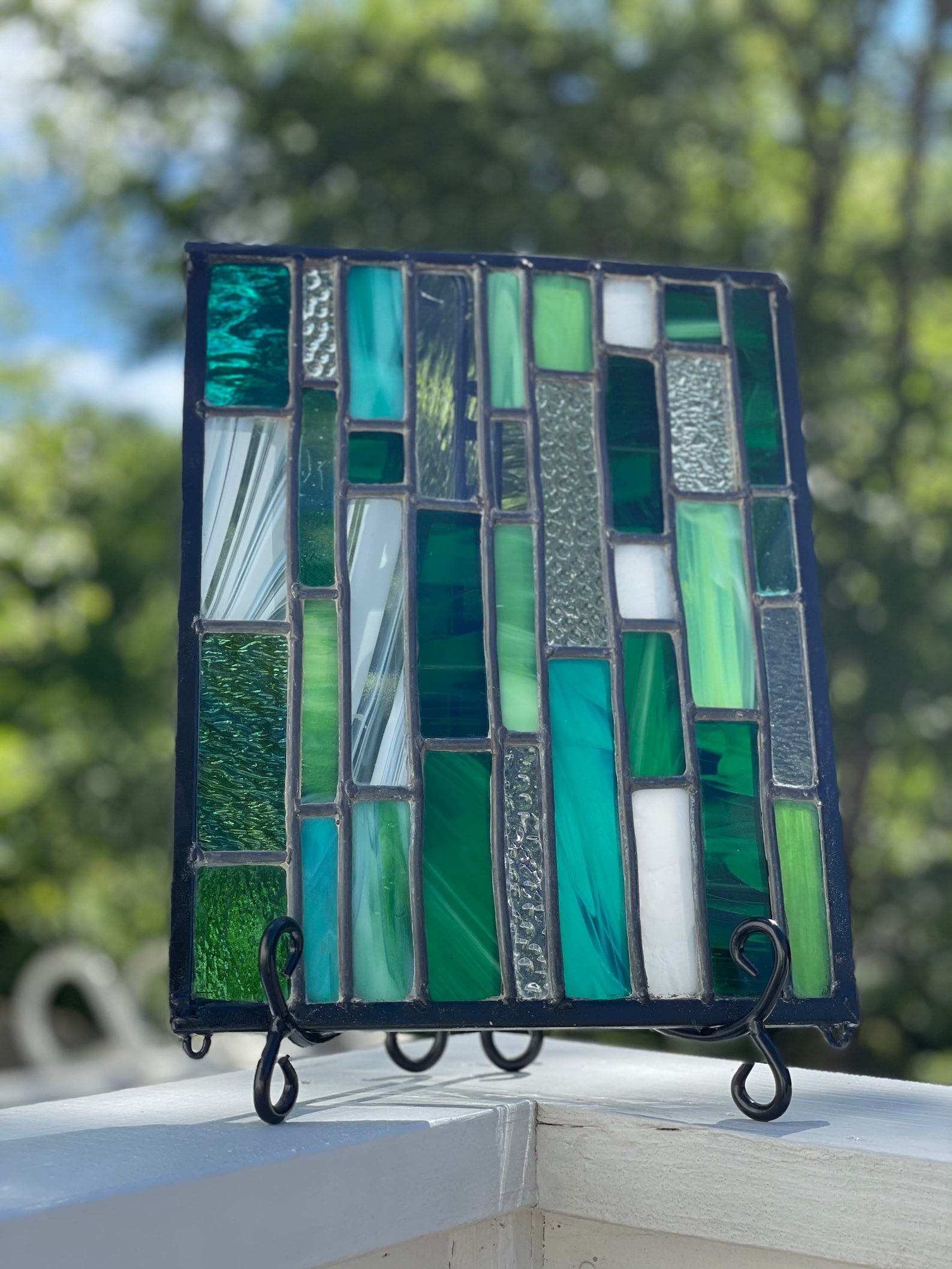 Stained Glass Window Panel the Emerald City - Etsy