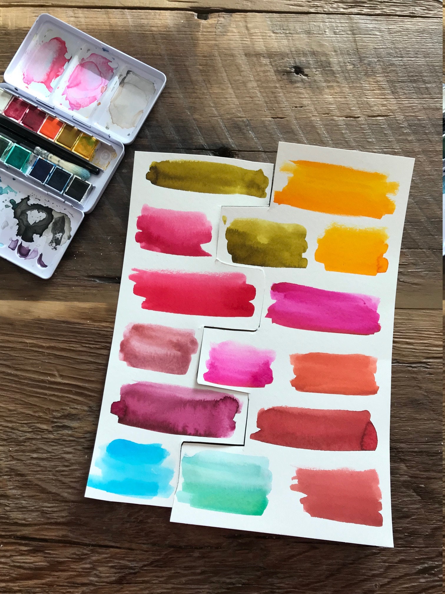 Watercolor Swipes, Instant Download - Etsy