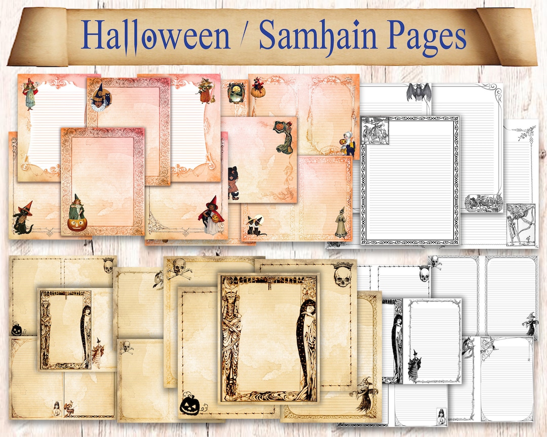 120 Autumn Samhain Book of Shadows Printable Pages. Fall Halloween ...