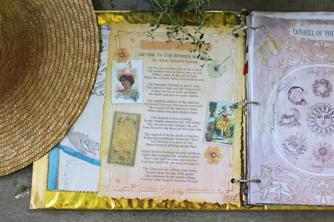 Summer Solstice Book of Shadows Page: Litha Sabbat Poem. - Etsy