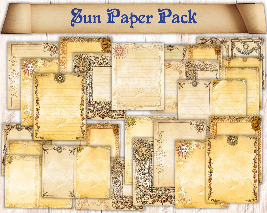 320 Sun Book of Shadows Printable Pages. Solar Illustrations ...