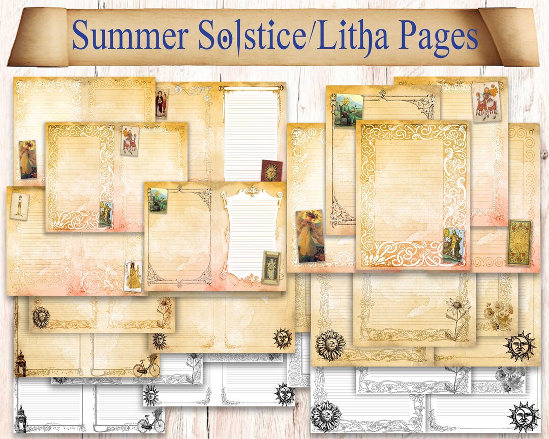 120 Printable Summer Solstice Book of Shadows Digital Pages. Litha ...