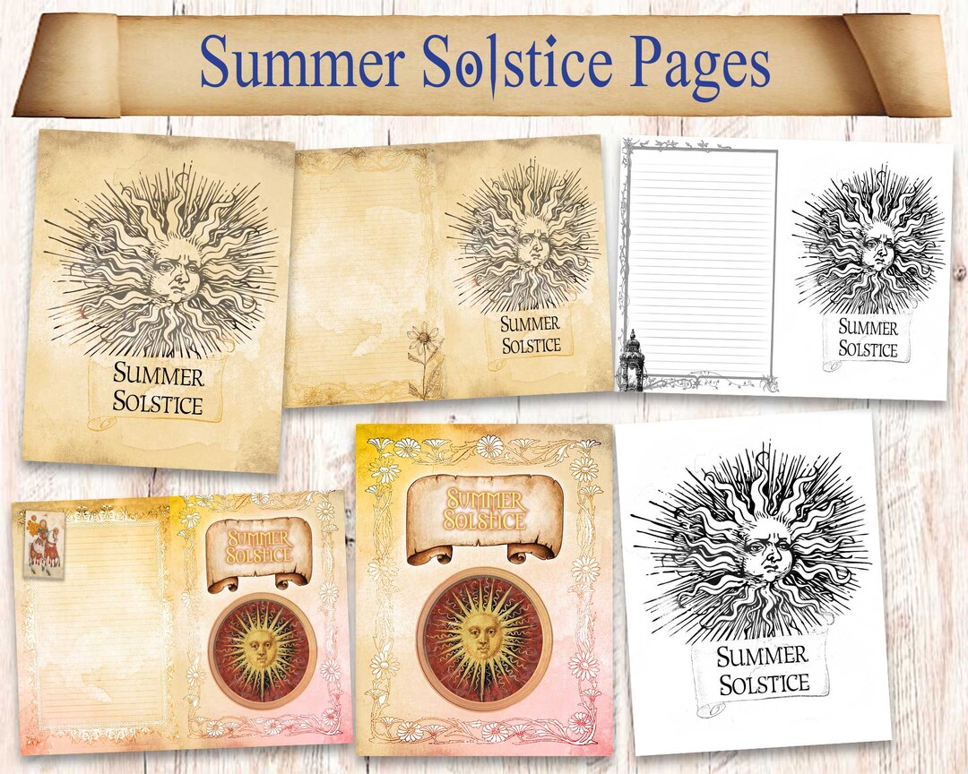 Wheel of the Year Summer Solstice Book of Shadows Pages. Litha ...
