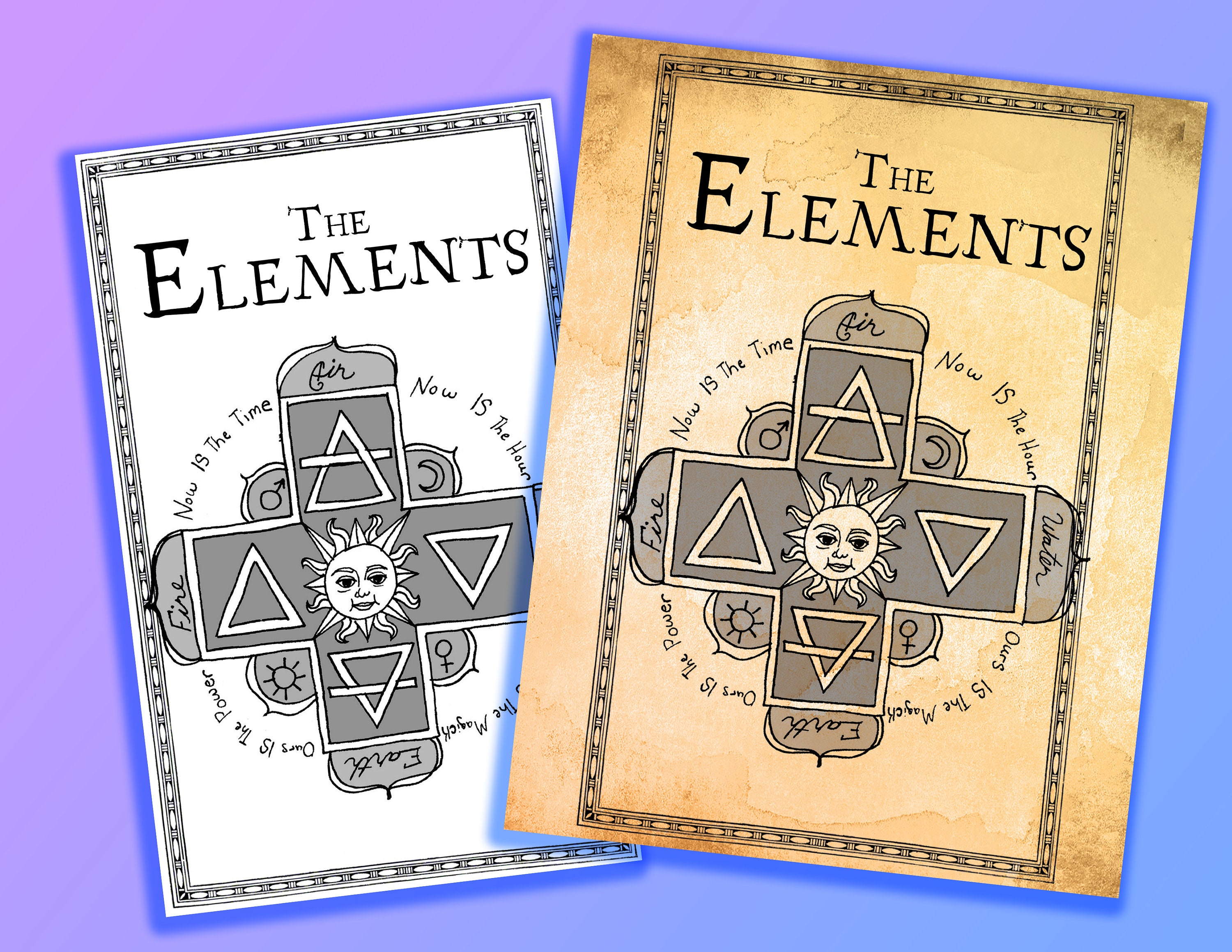 Printable Book of Shadows Binder Pages of Elements | Etsy