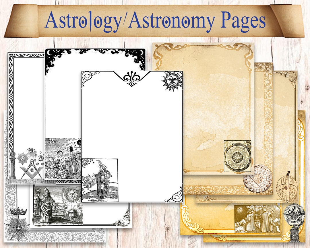 84 Digital Astronomy Book of Shadows Pages. Vintage Astrology ...