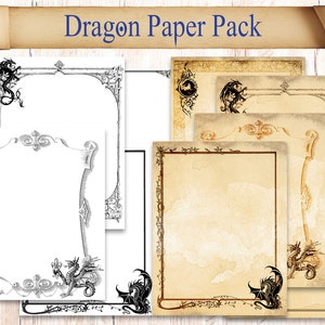 40 Digital Dragon Book of Shadows Sheets / Draconic Journal Download ...