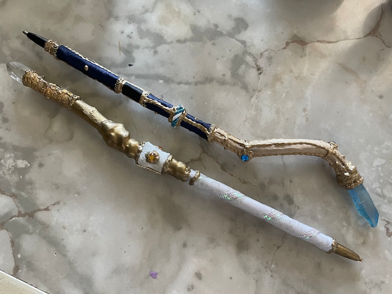 Custom Writing Wand Refillable Crystal Pen. Handcrafted Tree - Etsy