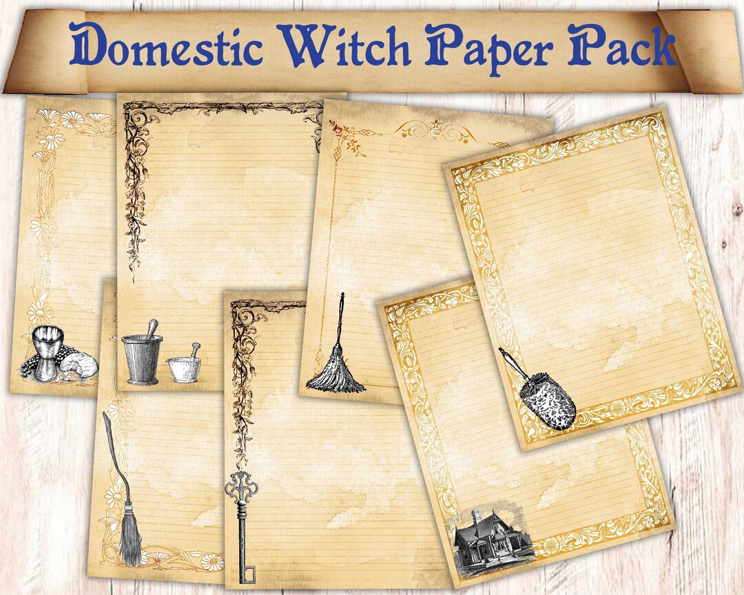 20 Pages Domestic Witch Book of Shadows Paper. Cottage Witchery ...