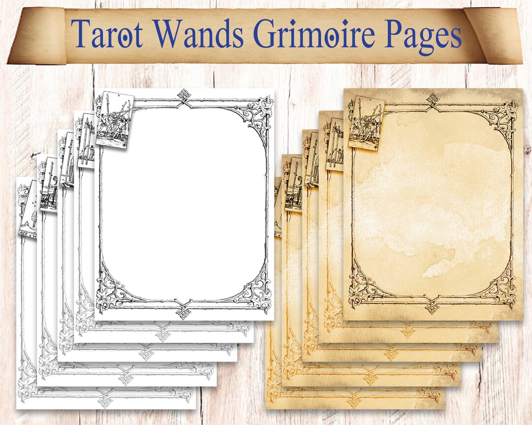 Tarot Journal Pages for Book of Shadows Binder. Ryder Waite Smith ...