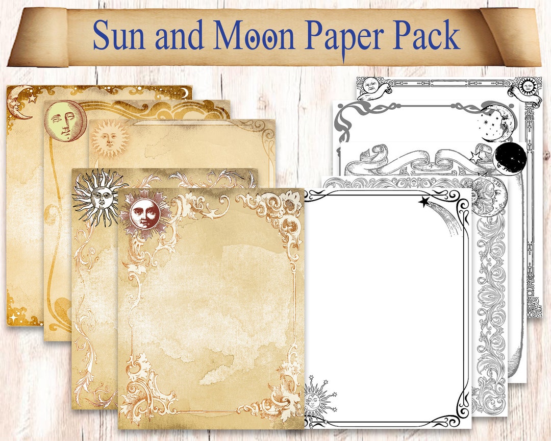 92 Printable Sun and Moon Book of Shadows Digital Pages. Pagan - Etsy